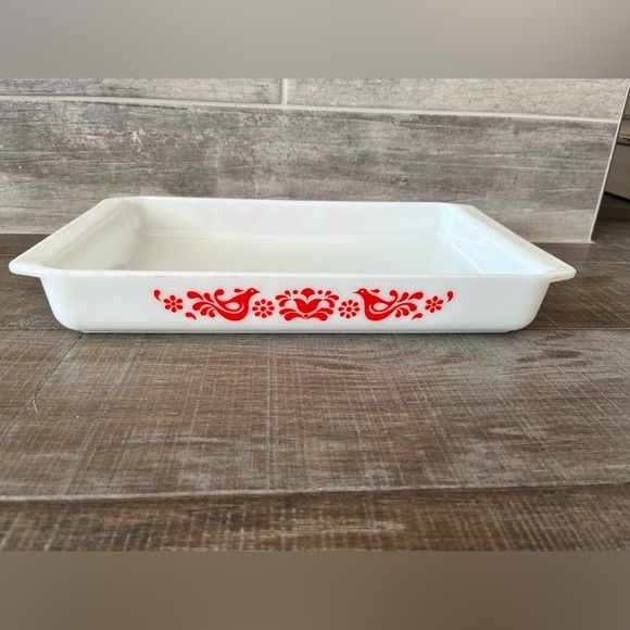 Pyrex | Kitchen | Vintage Pyrex Friendship Red Birds Lasagna Pan 933 ...